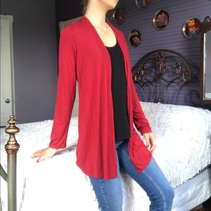J. Jill | Sweaters | J Jill Red Burgundy Cardigan Sweater Size Medium ...